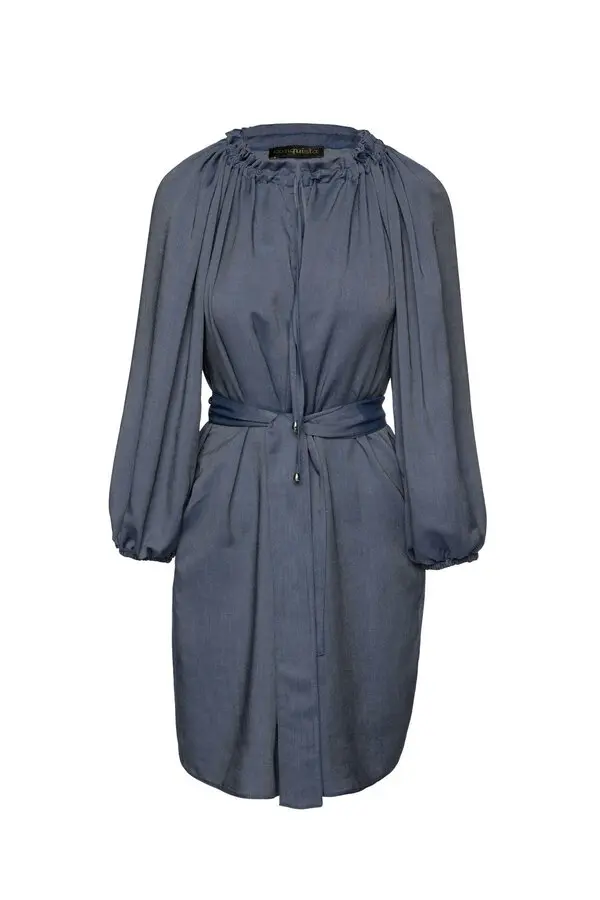 CONQUISTA Belted Denim Style Dress