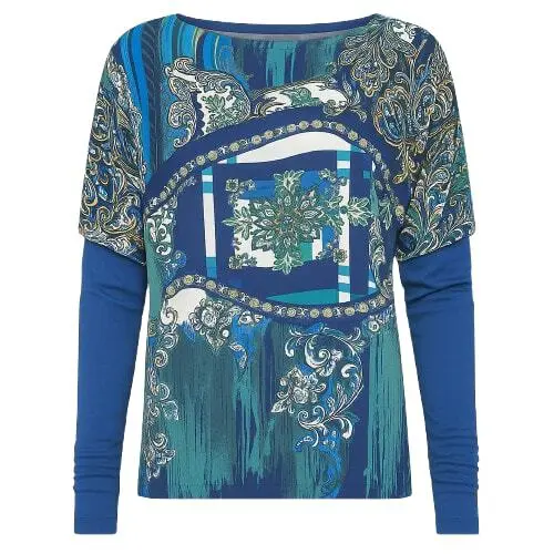 CONQUISTA Floaty Print Top