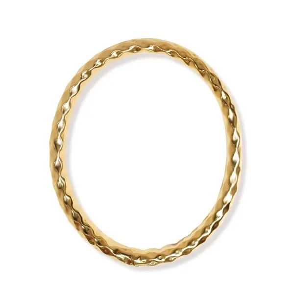 Argento Vivo Sirocco Oval Bangle - Gold