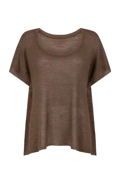 CONQUISTA Fine-knit Linen Top