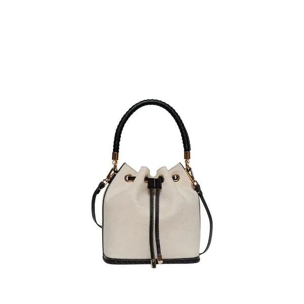 SAONARA BRAND Bucket Bag Linen Leather - Black