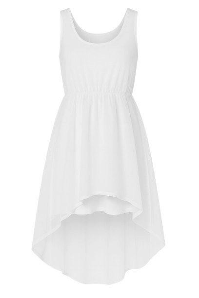 CONQUISTA High Low Layer Dress - White