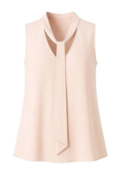 CONQUISTA Sleeveless Tie Detail Top