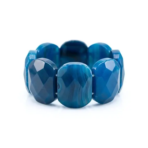 JAREDJAMIN Calypso Agate Chunky Bracelet - Blue