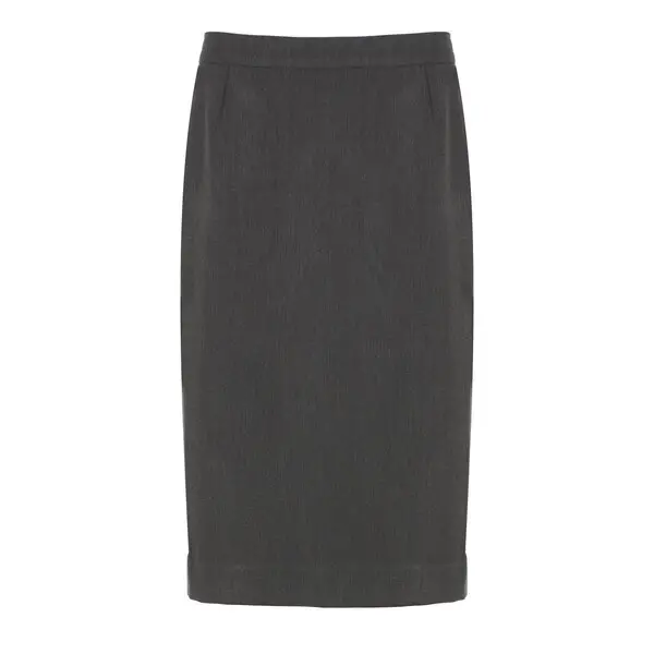 CONQUISTA Classic Charcoal Pencil Skirt - Grey