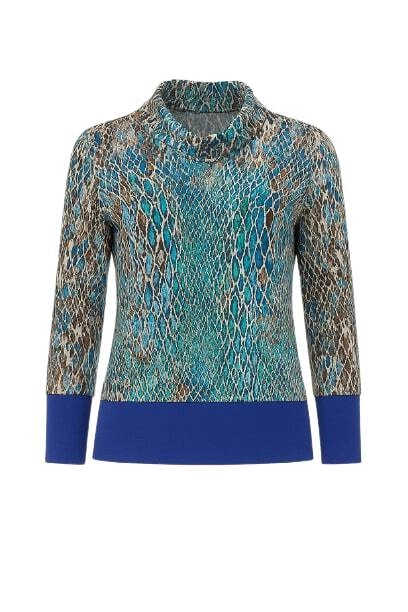 CONQUISTA Long Sleeve Print Top