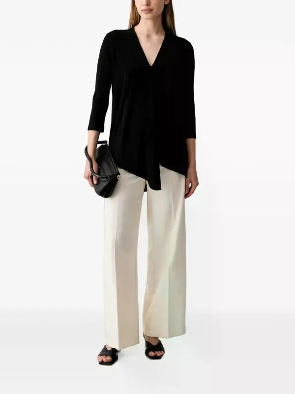 Joseph Ribkoff Asymmetric V-neck Top