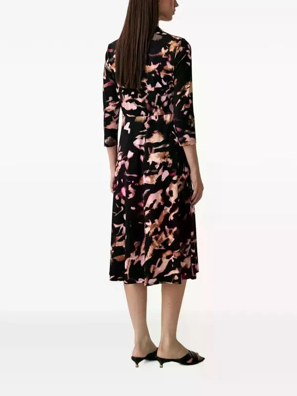 Joseph Ribkoff Midi Abstract-print Wrap-style Dress