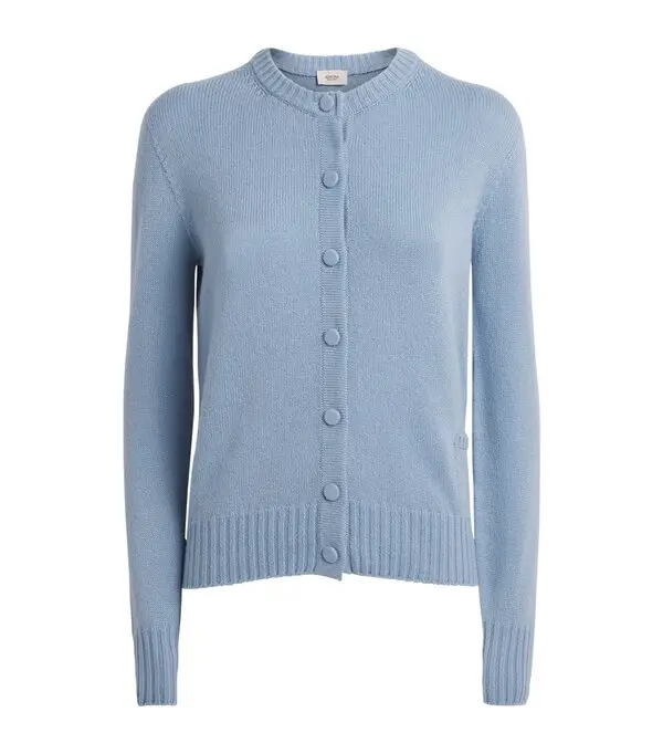 Agnona Cashmere Lipstick Cardigan - Blue