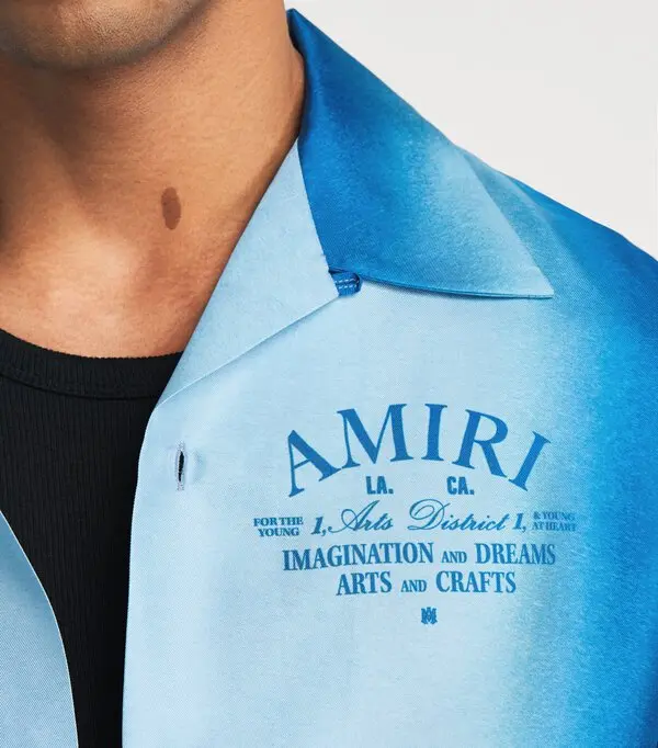 Amiri Silk Arts District Short-sleeve Shirt - Blue