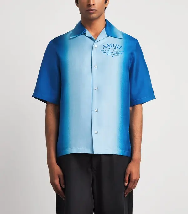Amiri Silk Arts District Short-sleeve Shirt - Blue