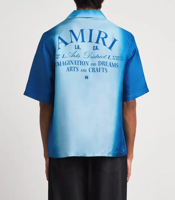 Amiri Silk Arts District Short-sleeve Shirt - Blue