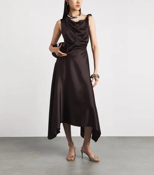 Staud Silk Portia Midi Dress