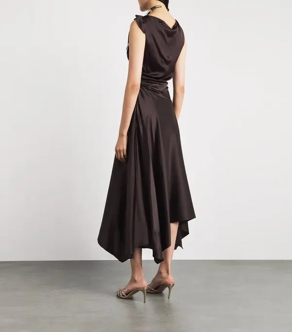 Staud Silk Portia Midi Dress