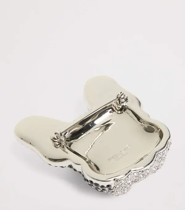 Max Mara Crystal French Bulldog Brooch
