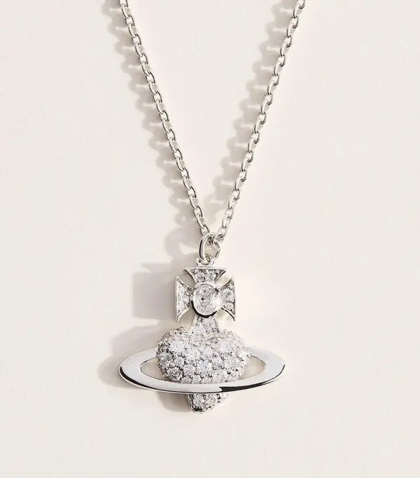 VIVIENNE WESTWOOD Valentine's Agnatha Bas Relief Pendant Necklace - Silver