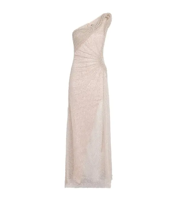 GAURAV GUPTA Draped Lunaris Glisten Gown - Pink