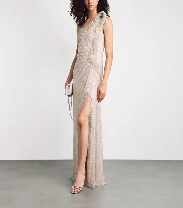 GAURAV GUPTA Draped Lunaris Glisten Gown