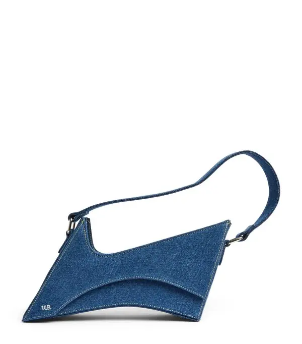 TALEL PARIS Denim Wave Shoulder Bag