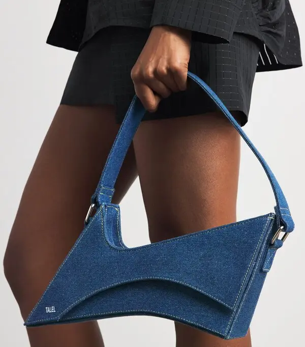 TALEL PARIS Denim Wave Shoulder Bag