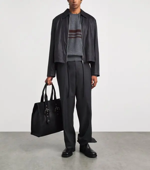 CRAIG GREEN Wool Felt Stripe Crew Neck Sweater