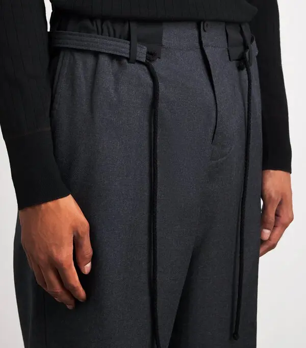 CRAIG GREEN Wool Lace Wide-leg Trousers