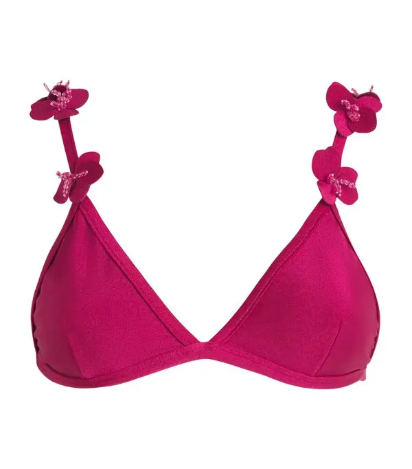 PatBO Floral Triangle Bikini Top