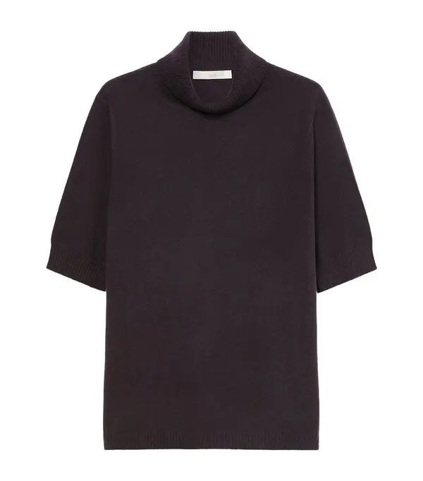 Marina Rinaldi Cashmere Short-sleeve Sweater - Brown