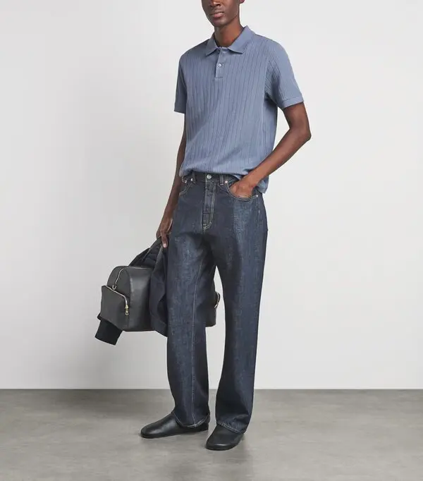 Vince Pima Cotton Knit Polo Shirt