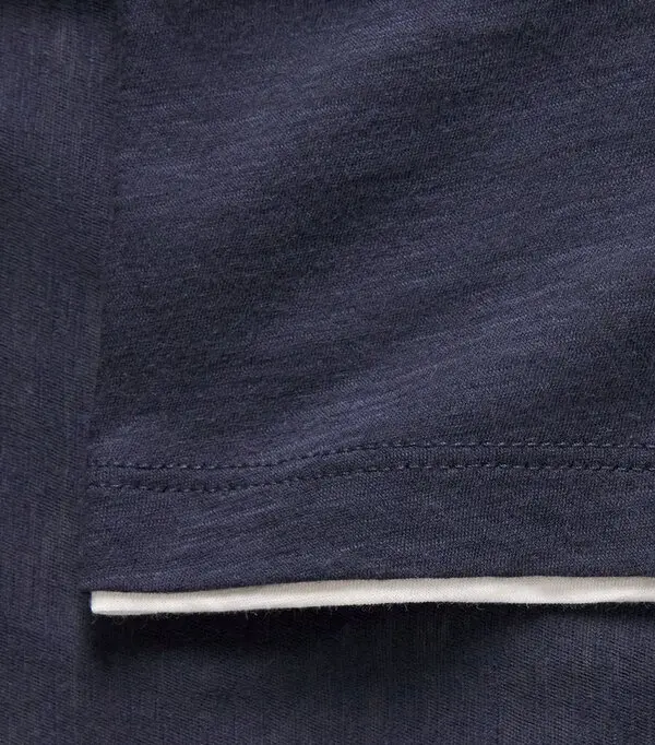 Vince Pima Cotton Slub Double-layer T-shirt - Navy