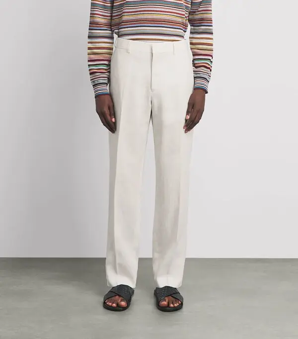 Paul Smith Linen Straight Trousers