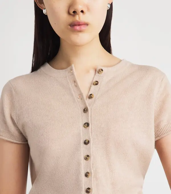 ME+EM Cashmere Short-sleeve Cardigan