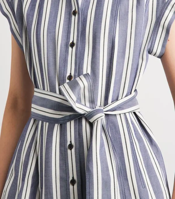 ME+EM Stripe Midi Shirt Dress