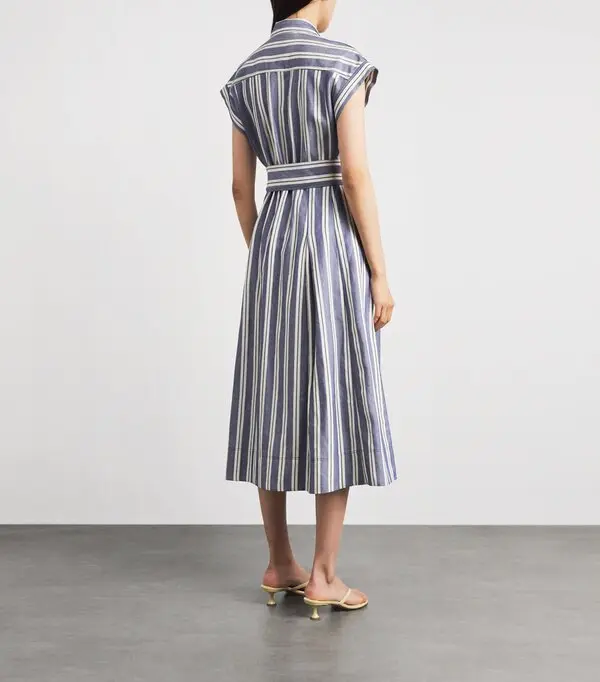 ME+EM Stripe Midi Shirt Dress