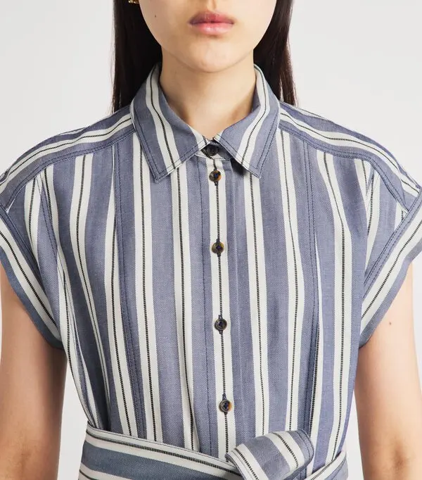 ME+EM Stripe Midi Shirt Dress