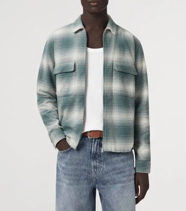 ALLSAINTS Organic Cotton Check Polanco Overshirt