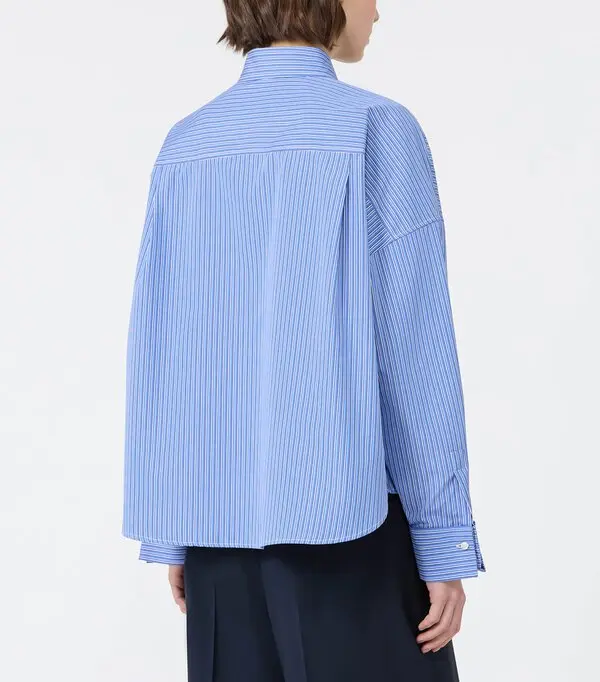 Max Mara Cotton Stripe Cropped Shirt