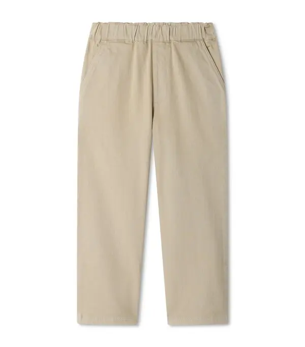 Bonpoint Cotton Elasticated Trousers - Green