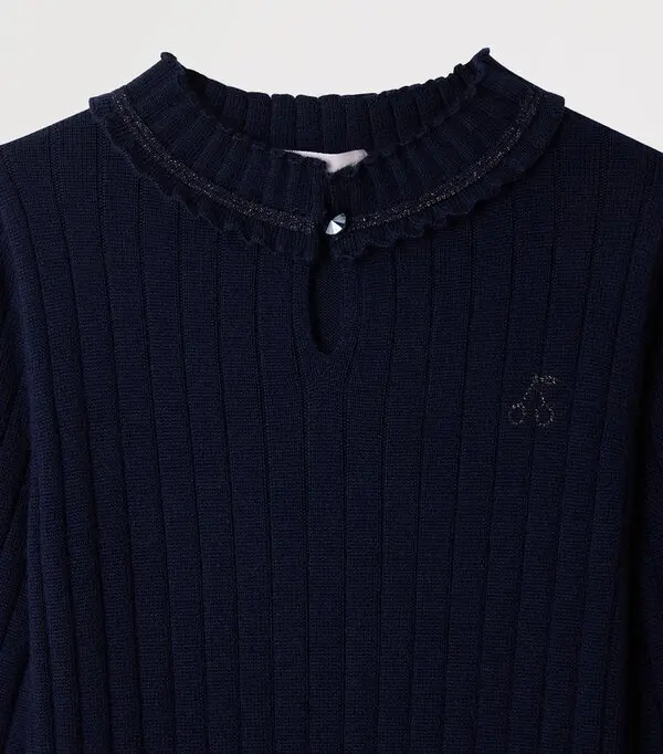 Bonpoint Wool Ribbed Mini Dress