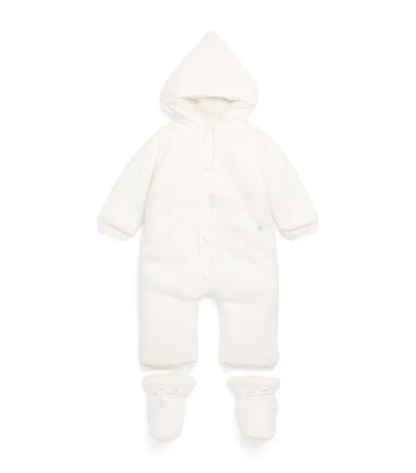 PAZ RODRIGUEZ Virgin Wool Snowsuit And Booties Set - Ivory