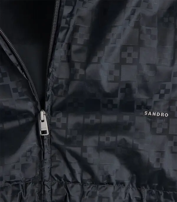 Sandro Technical Fabric Jacquard Jacket