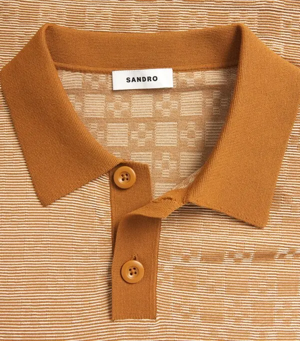 Sandro Jacquard Polo Shirt