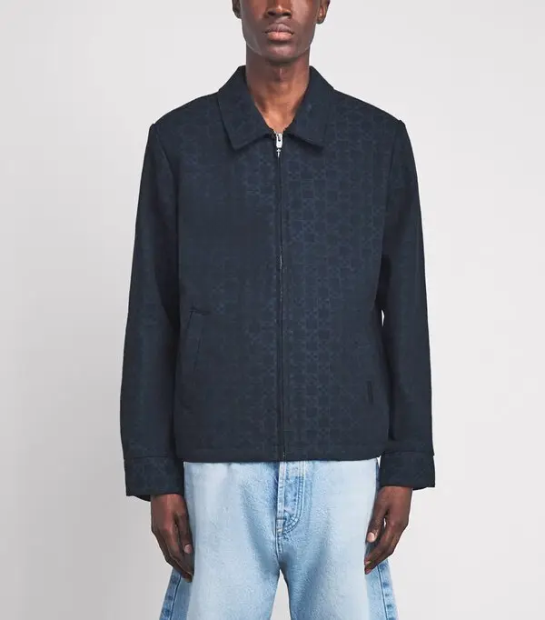 Sandro Jacquard Denim Jacket