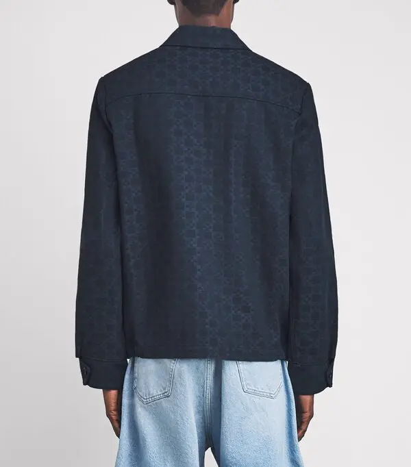Sandro Jacquard Denim Jacket