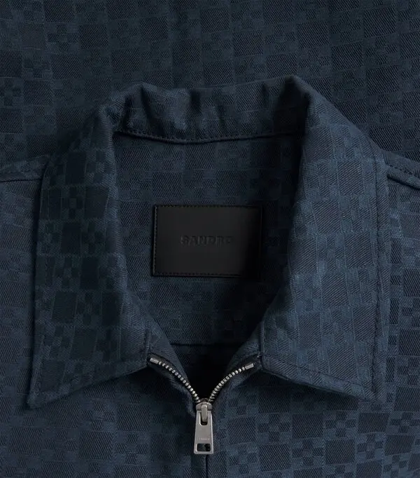 Sandro Jacquard Denim Jacket