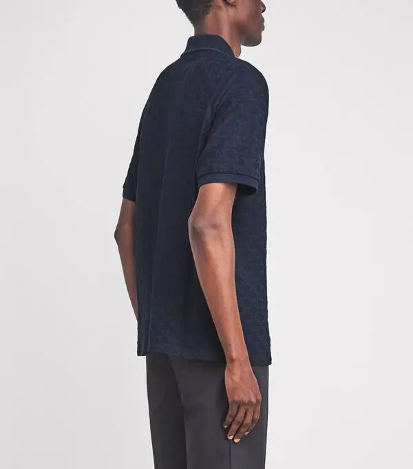 Sandro Cotton Jacquard Polo Shirt