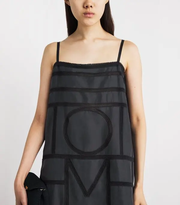 TOTEME Silk Monogram Midi Dress