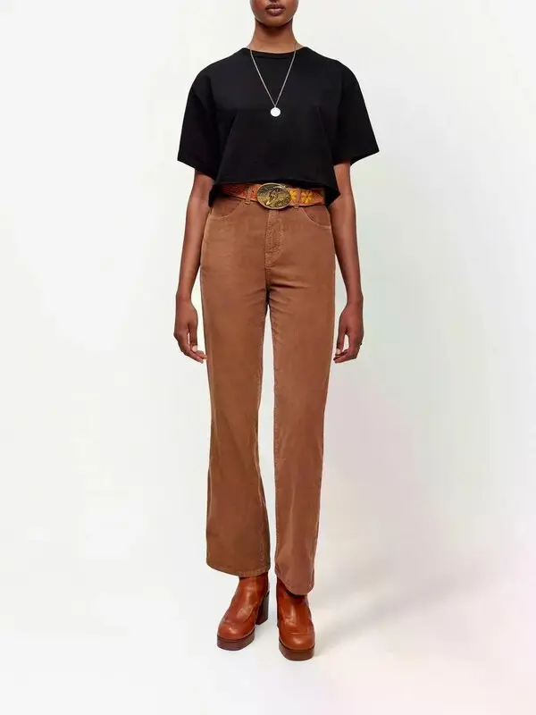 RE/DONE Cropped Short-sleeved T-shirt