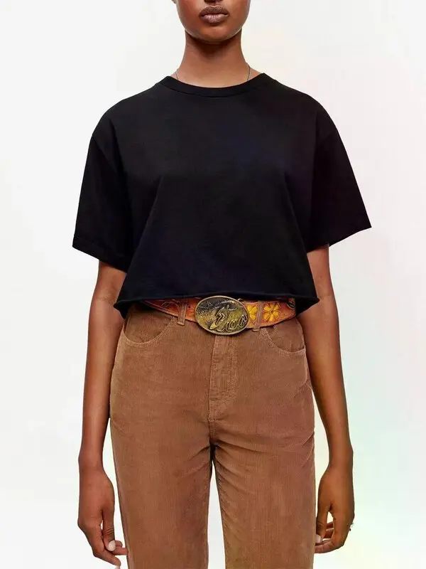 RE/DONE Cropped Short-sleeved T-shirt