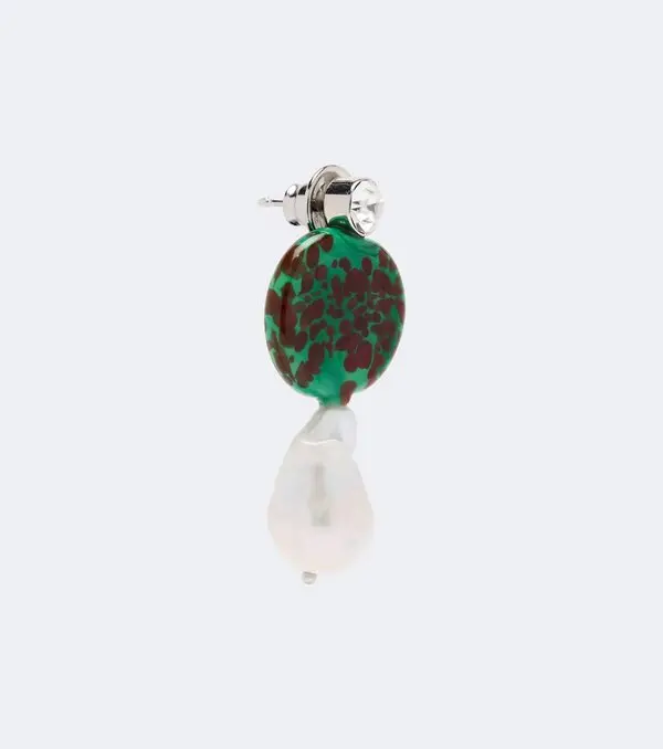 Dries Van Noten Embellished Drop Earrings - Green